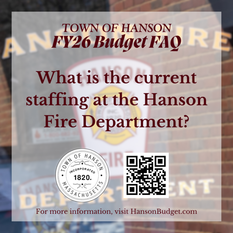 Hanson Budget FAQ: What is the current staffing at the Fire Department ...